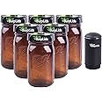 Amazon.com: Burp Lids 6 Pack 32oz Amber Jars Curing Kit With AUTO PUMP ...