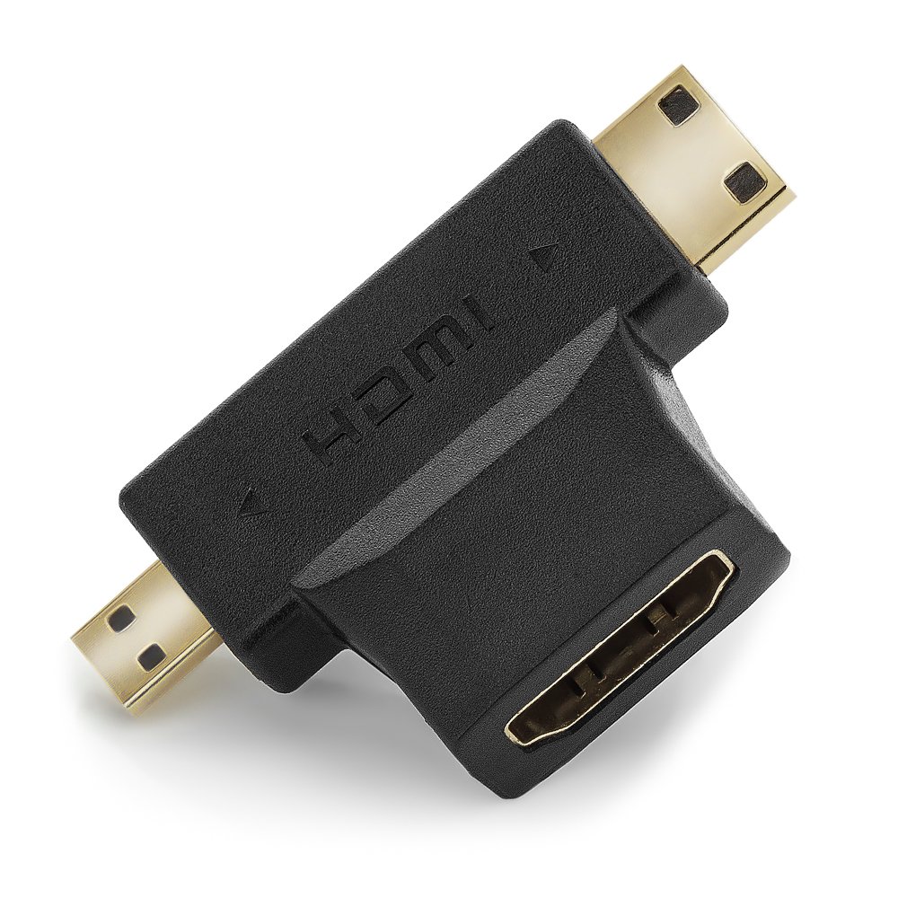 deleyCON Mini + Micro HDMI DUAL Adapter – HDMI Female to Mini & Micro ...