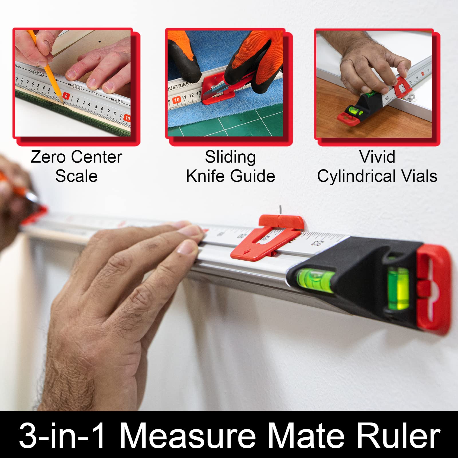 Kapro - 313 Measure Mate - Ultimate Home-Improvement Tool - With Level ...