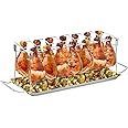 Amazon.com : Chicken Leg Rack for Grill with Drip Tray - Easy to Use 14 ...