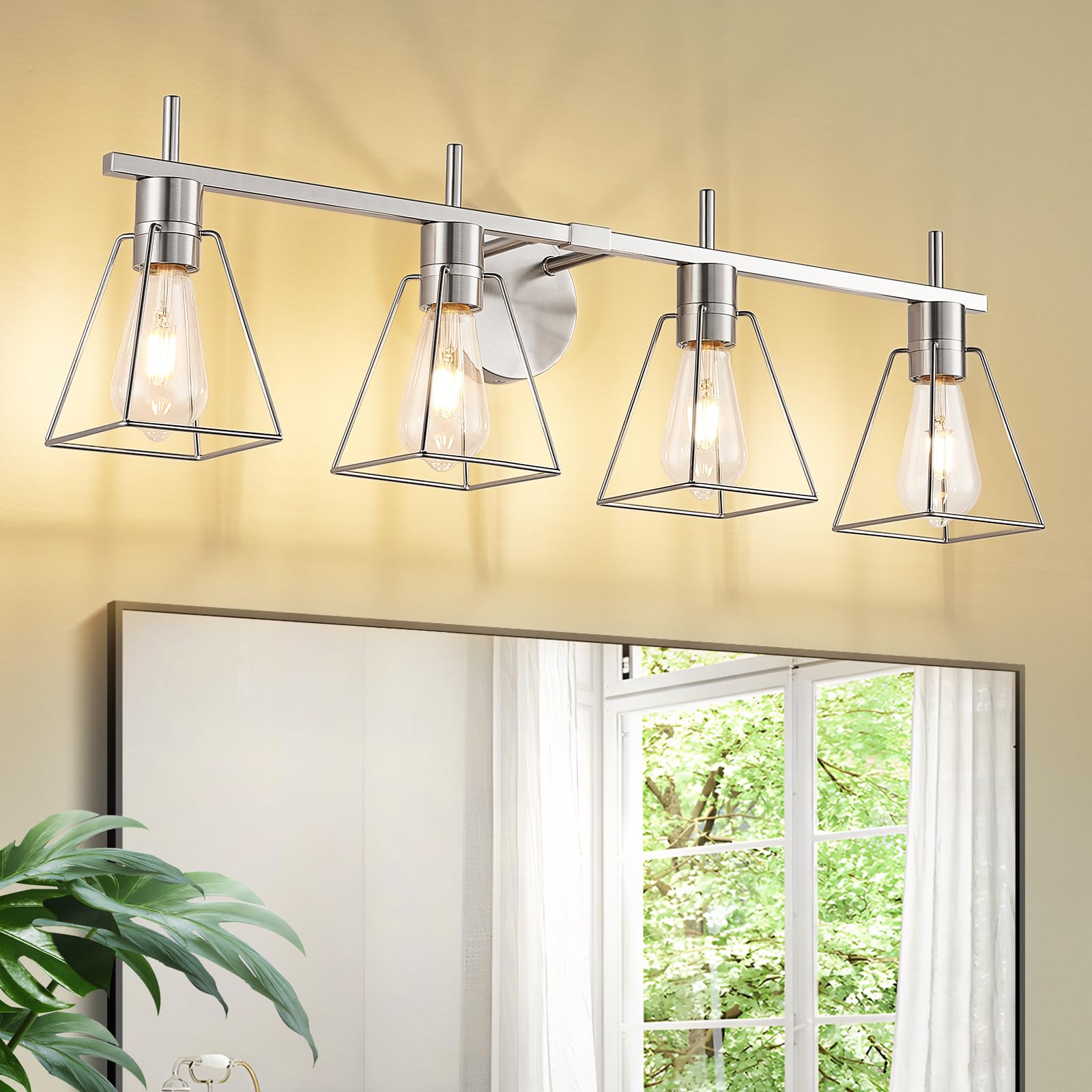 FonmYim Farmhouse Bathroom Vanity Light Fixtures Over Mirror, Brushed ...