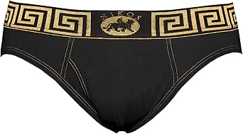 NIKOS Men’s Underwear Cotton Stretch Black Briefs in Gift Box ...