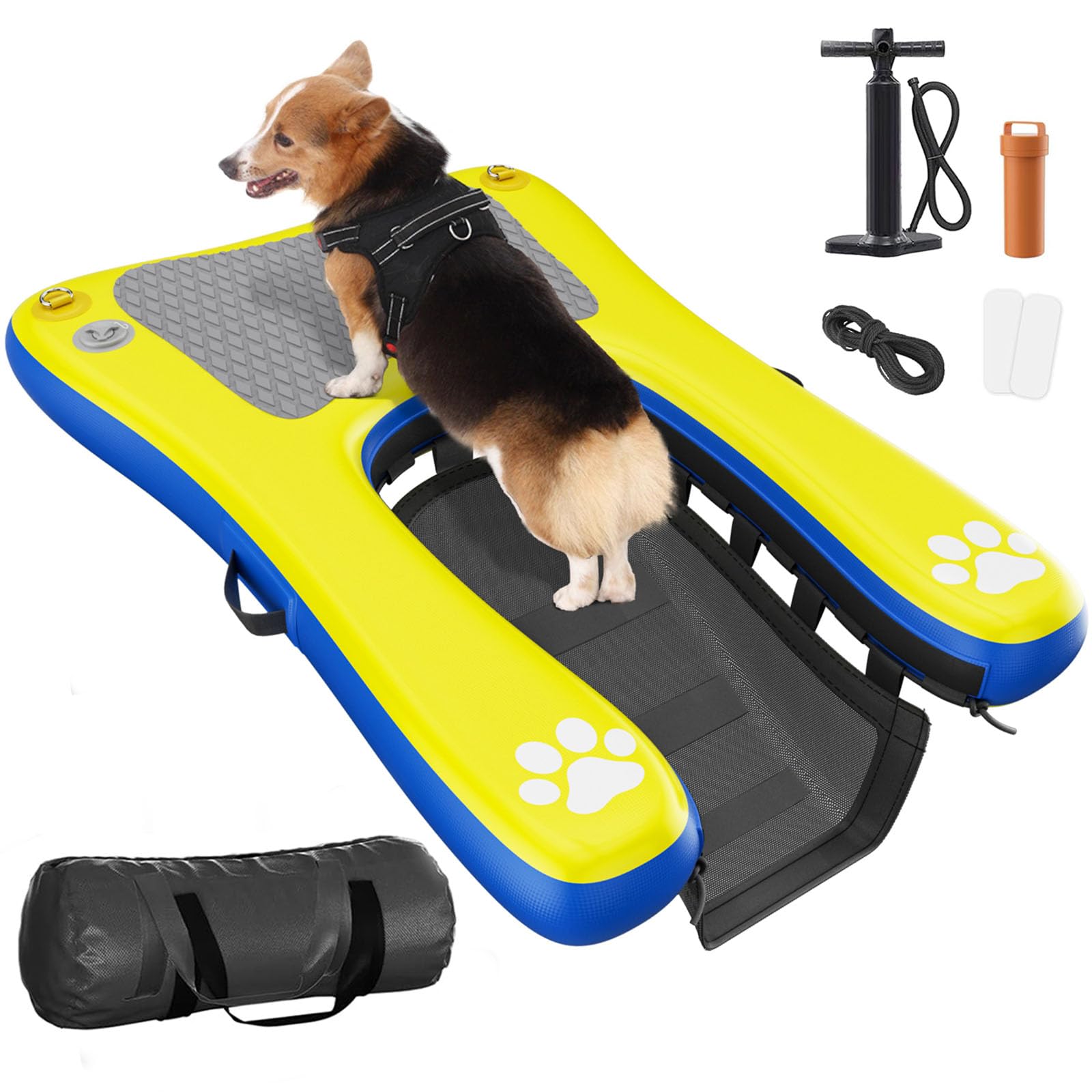 Inflatable Dog Pool Float Dock Platform for Small Dogs, Dog Pool Ramp ...
