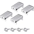 Reliancer 4 Pack Sliding Window Locks Sets with Keys Aluminum Alloy ...