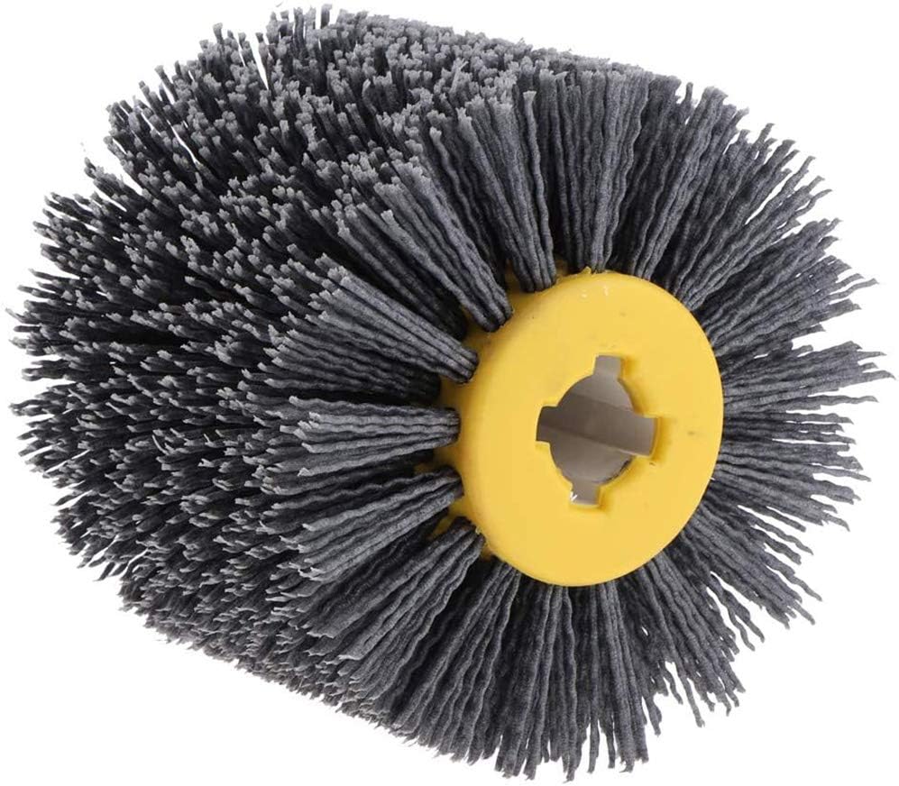 POFET 120 x 100mm Abrasive Wire Drawing Wheel Burnishing Brush for Wood ...