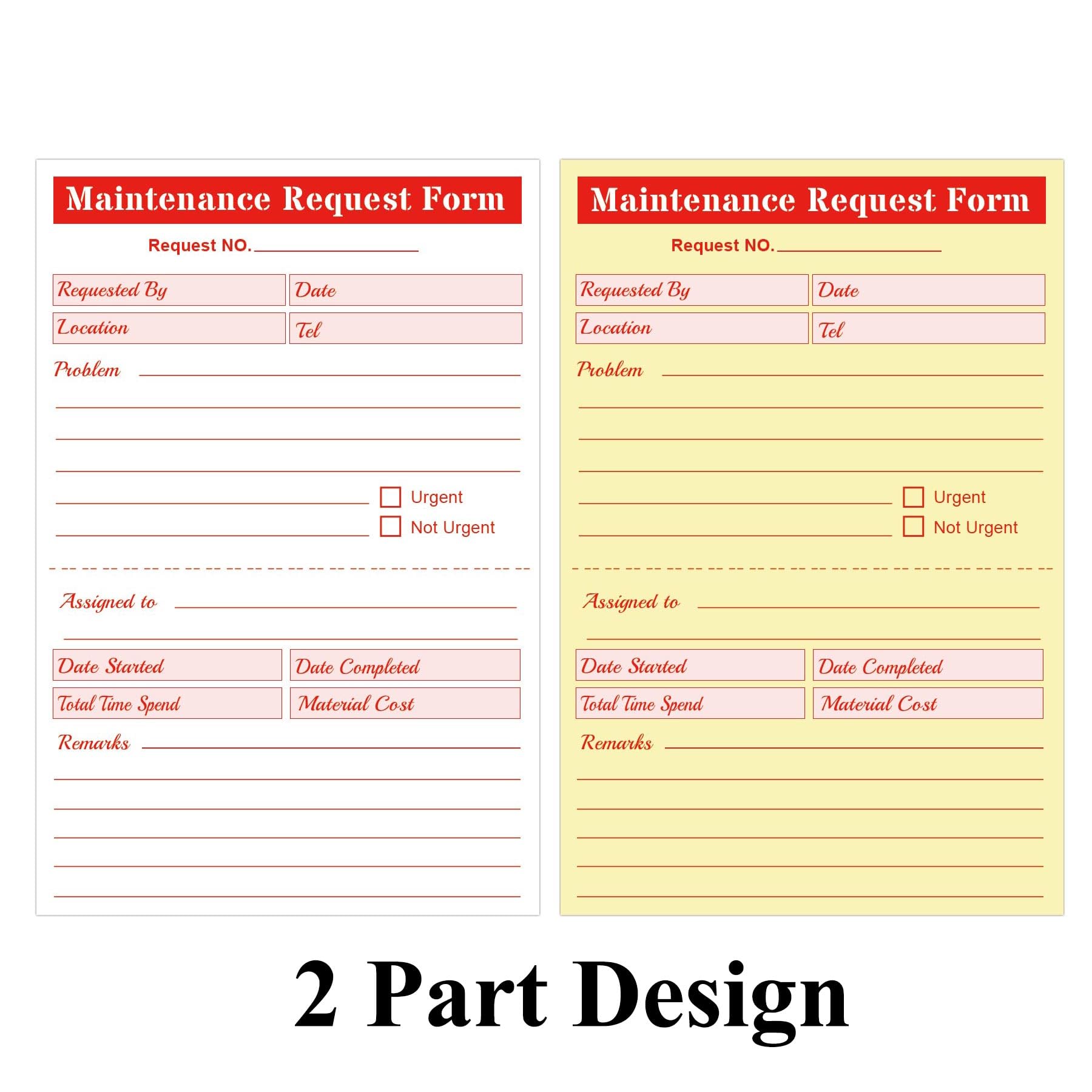 Mua Maintenance Request Book Forms 5.5 x 8.5 Inch 2 Part Carbonless ...