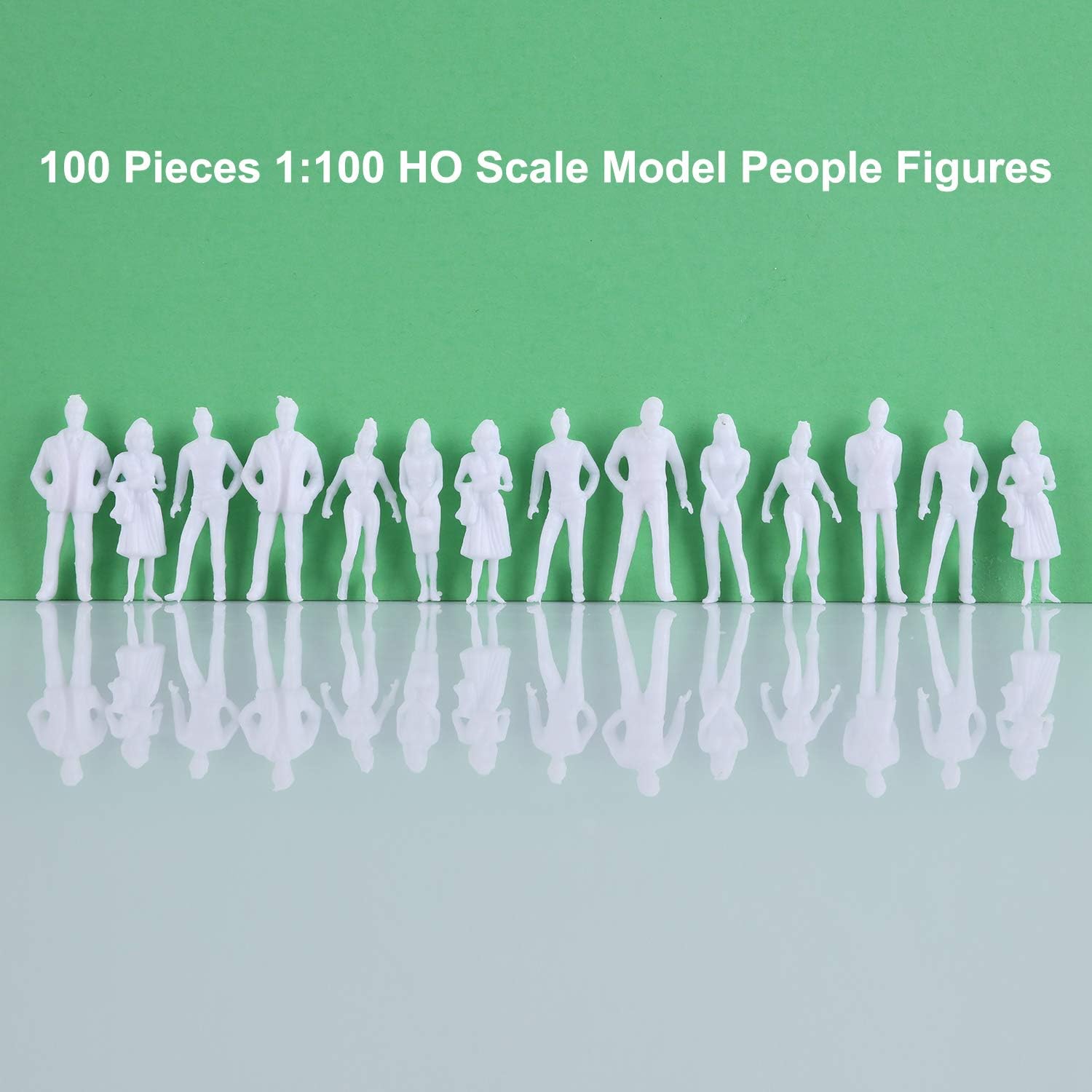 MYCreator Unpainted Architectural 1:100 HO Scale Model Figures 100PCS ...