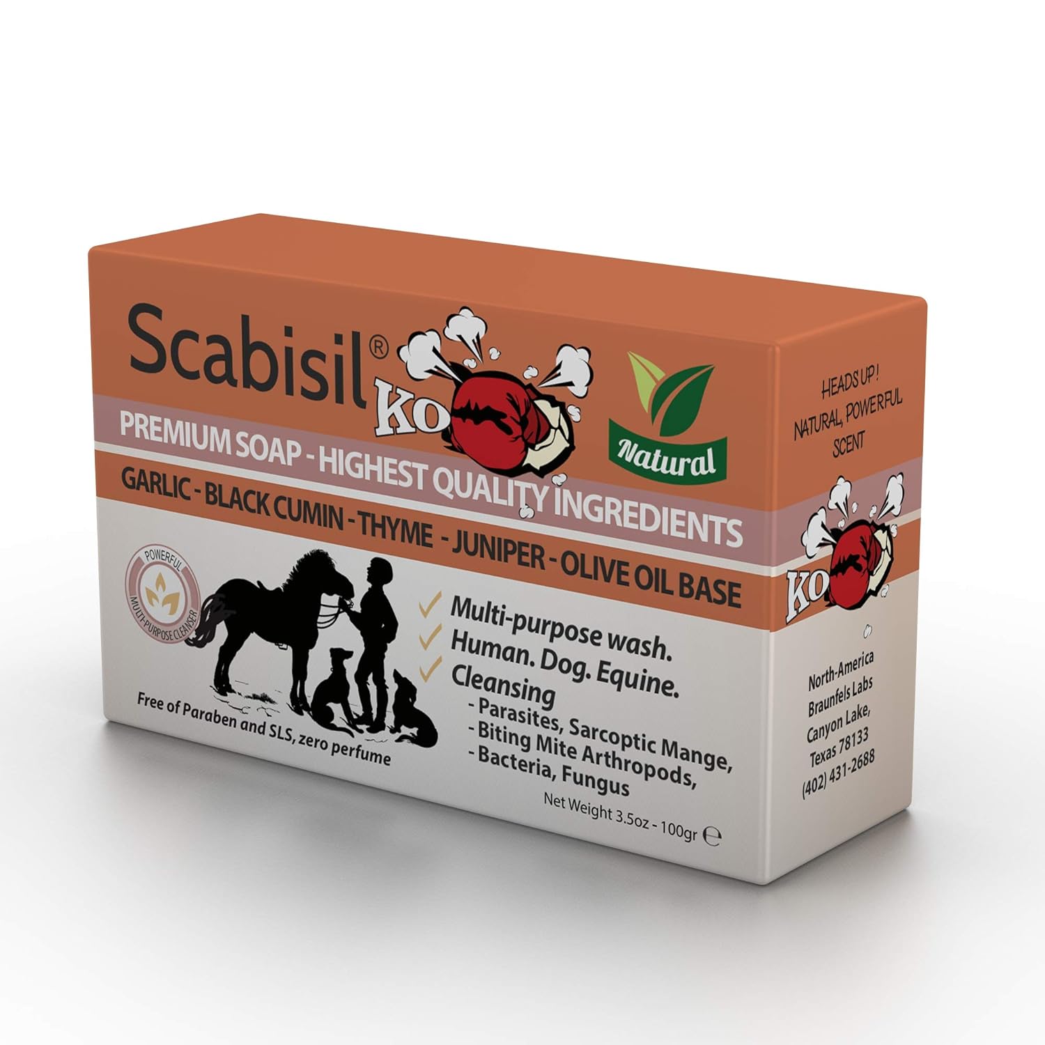 Amazon.com : Scabisil KO-Powerful Premium Sulfur Soap, Hand Crafted ...