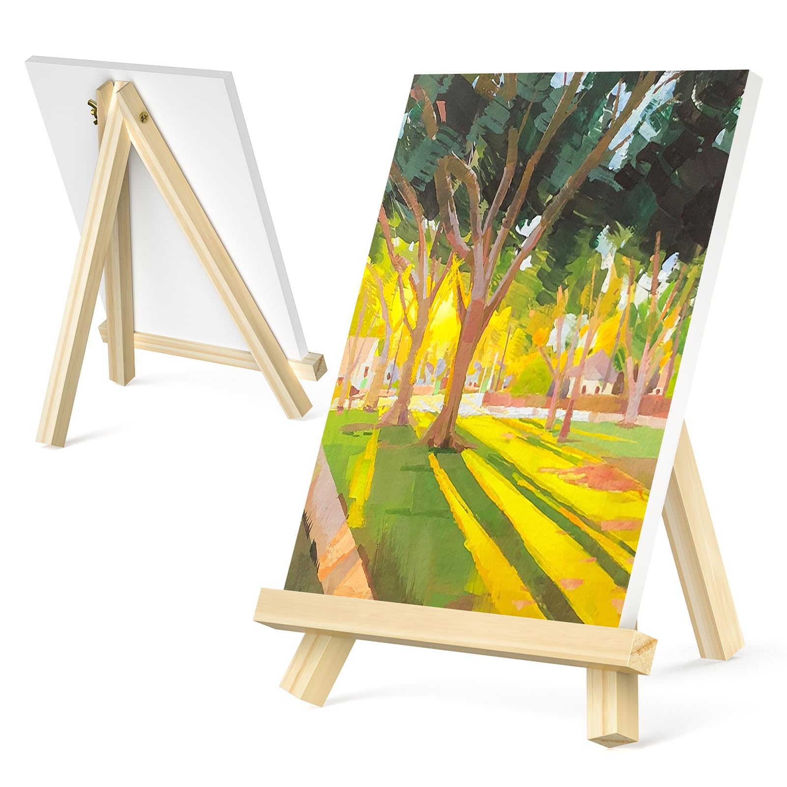 Wood Art Portable Easel Stands - Tripod Display Artist Wooden Easels ...