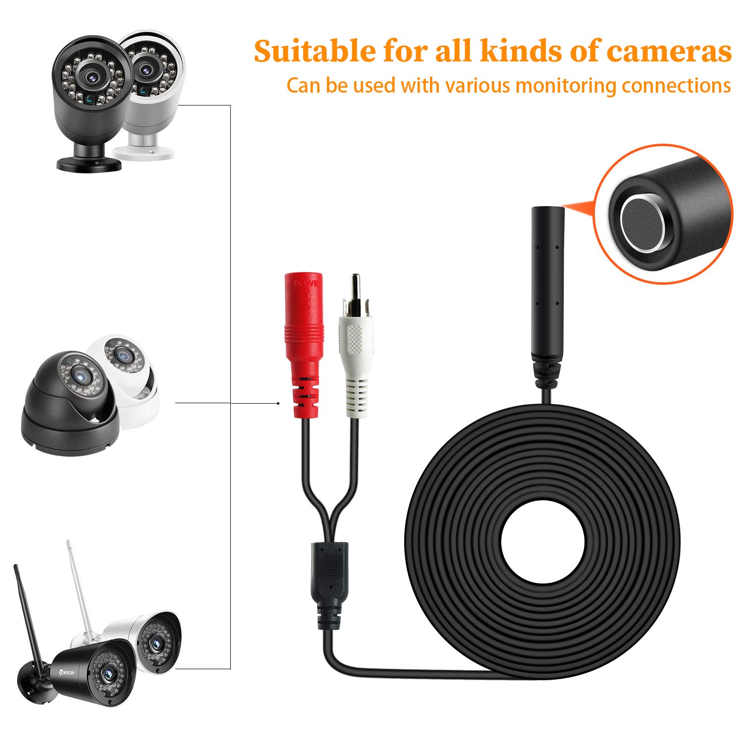 Mua Dericam High Security Camera Microphone for CCTV/IP Camera/DVR/NVR ...