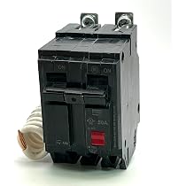 For Hot Tub GE 50 Amp 240-Volts Double Pole Ground Fault Breaker W ...