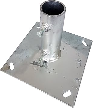 Loops 1.5-2” Heavy Duty Pole/Mast Ground Base Plate: Amazon.co.uk ...