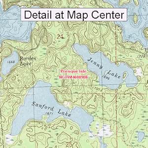Amazon.com : USGS Topographic Quadrangle Map - Presque Isle, Wisconsin ...