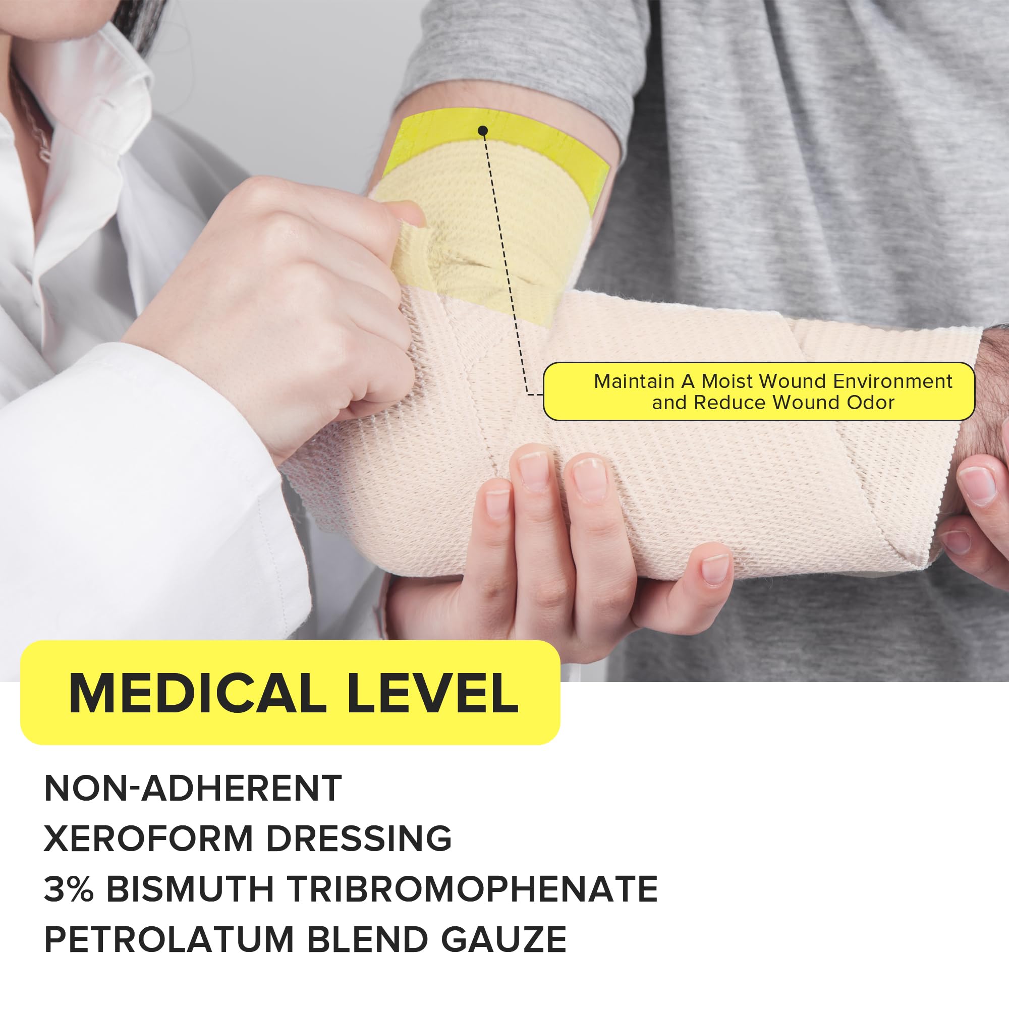 Mua Medical Xeroform Petrolatum Dressing Patch 5"x9", Non-Adherent ...