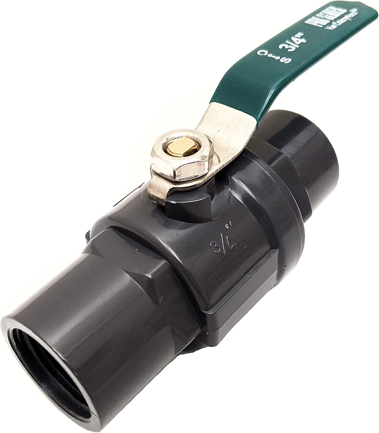 2PC PVC Ball Valve with STAINLESS STEEL Handle and CHROMIUM ABS Ball 2 ...