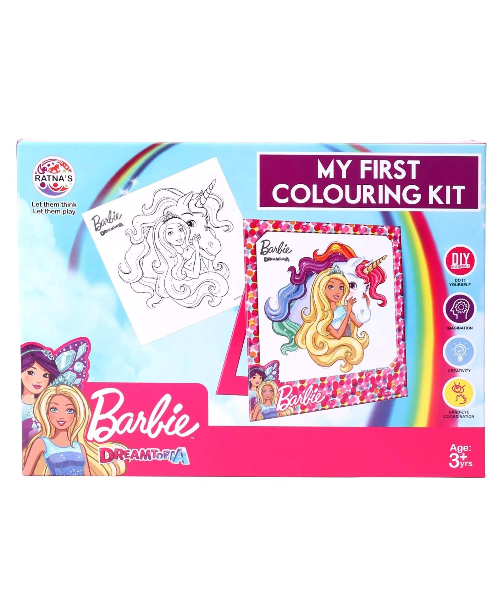 Buy Barbie My First Colouring KIT For Girls 24 Colouring Sheets With 