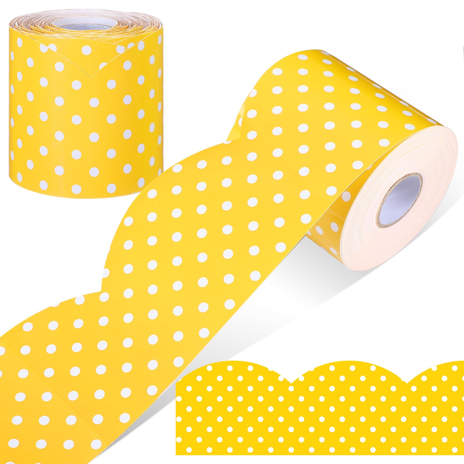 Zonon 65 Feet Polka Dot Bulletin Board Borders Decorative Polka Dot ...