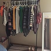 Amazon.com: ROLLING adjustable GARMENT rack CLOTHES hanging (adjusts ...