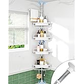Amazon.com: WSBArt Upgrade Sturdy Shower Caddy Tension Pole Corner Shower Caddy Bathroom ...