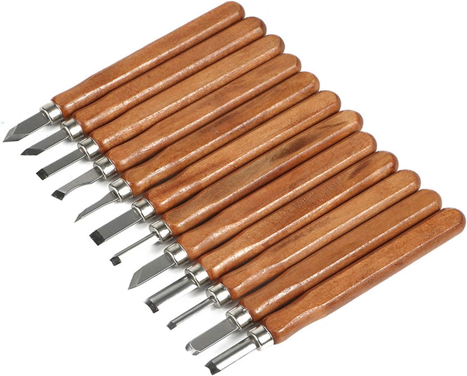 Amazon.com: 12 Pieces Wood Carving Tools Professional Carbon Steel ...