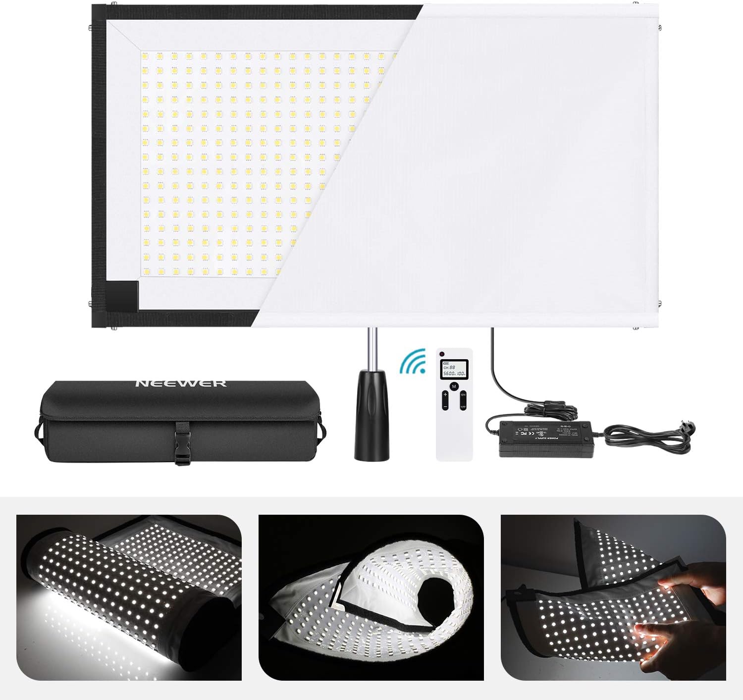 Neewer Rollable 30x53cm Flexible LED Light Panel Mat on: Amazon.co.uk ...