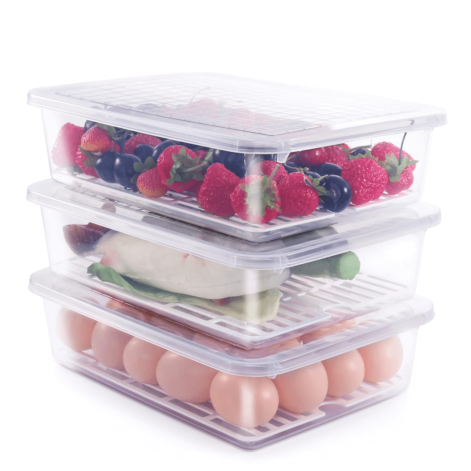 Mua 77L Food Storage Container, (3-Pack) Plastic Food Containers with ...