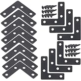 Amazon.com: Joyangy 20pcs Black L Flat Shape Braces Corner Bracket ...