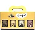 Estuche de Tequipal 4 botellas de 200 ml. Licor de sabores café, fresa ...