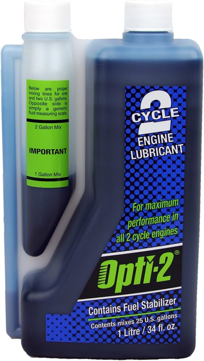 Opti-2 Smokeless Two-Cycle Engine Oil 1 Litre / 34oz. EZ Measure Bottle ...