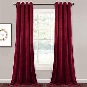 Amazon.com: StangH 108-inch Long Velvet Curtains - Luxurious Velvet ...