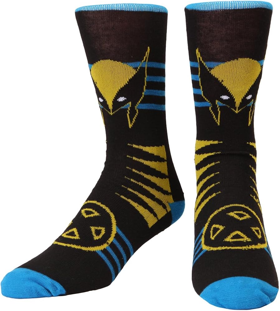 Amazon.com: Wolverine with X-Men Logo Adult Crew Socks: Clothing