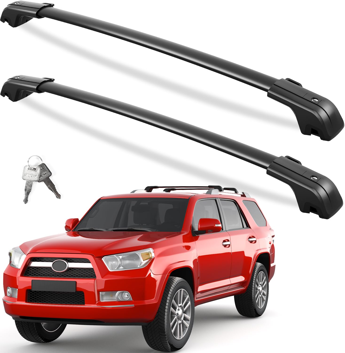 Heavy Duty 260lb Lockable Roof Rack Cross Bars Compatible with Toyota ...