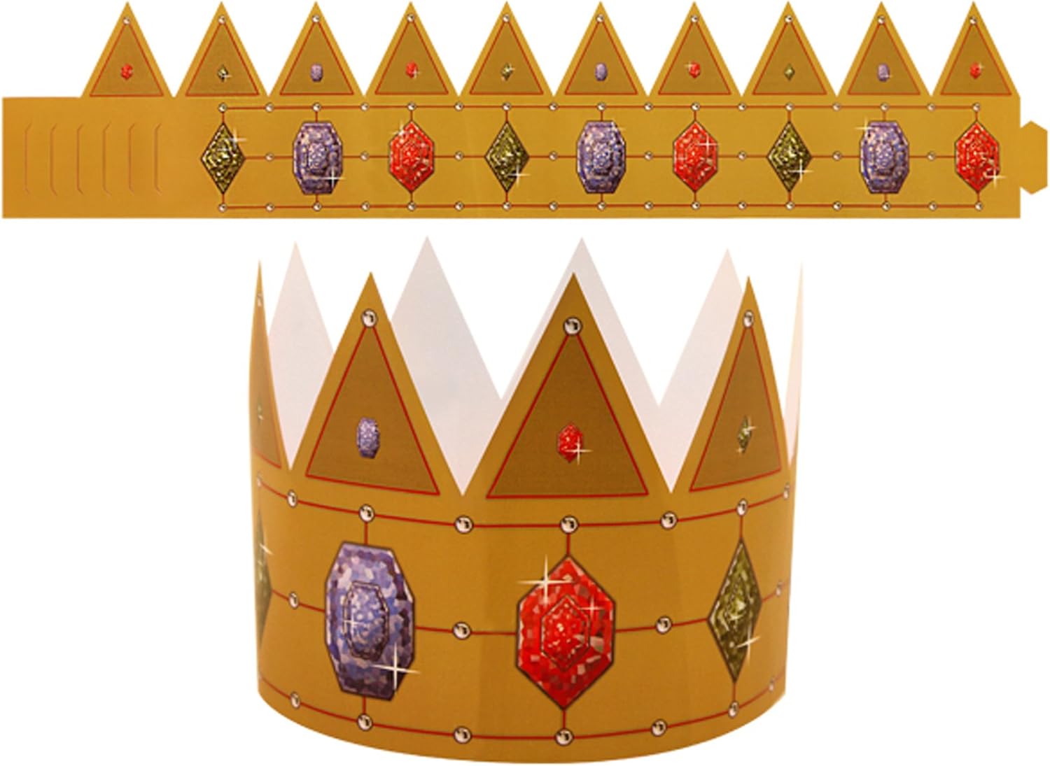 Christmas Paper Crown Hats Pack Of 20: Amazon.co.uk: Toys & Games