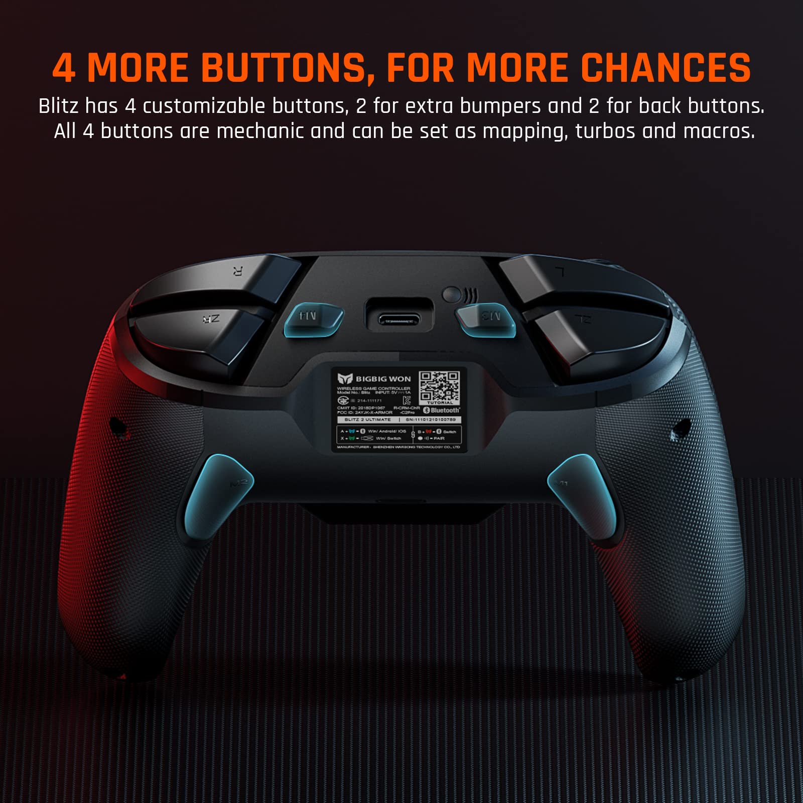 Mua PC Gaming Controller, Wireless Controller with Custom Button, 6 ...