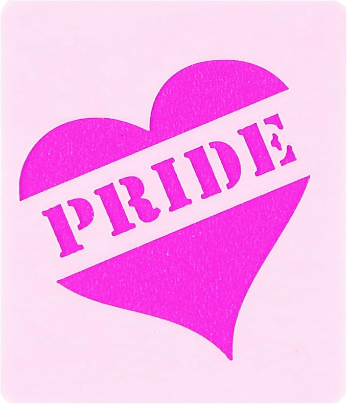Gay Pride Love Heart Face Painting Stencil 7cm x 6cm Washable and ...