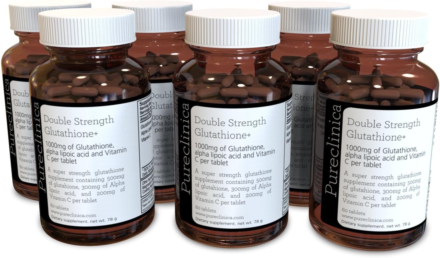 Double Strength Glutathione 1000mg x 360 Tablets (60 tablets per bottle ...