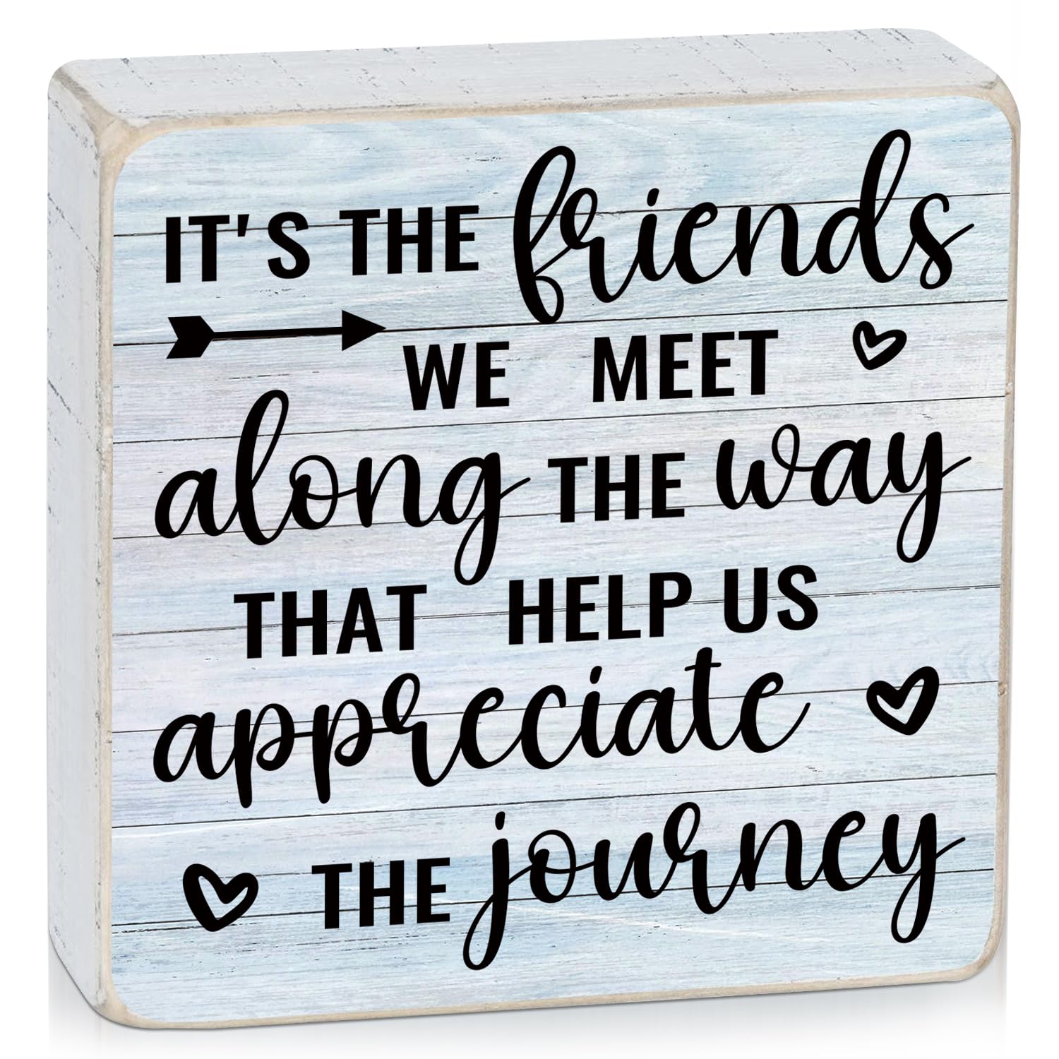 Wood Box Sign Wooden Friends Plaque Sign Wood Block Plaque Decor ...