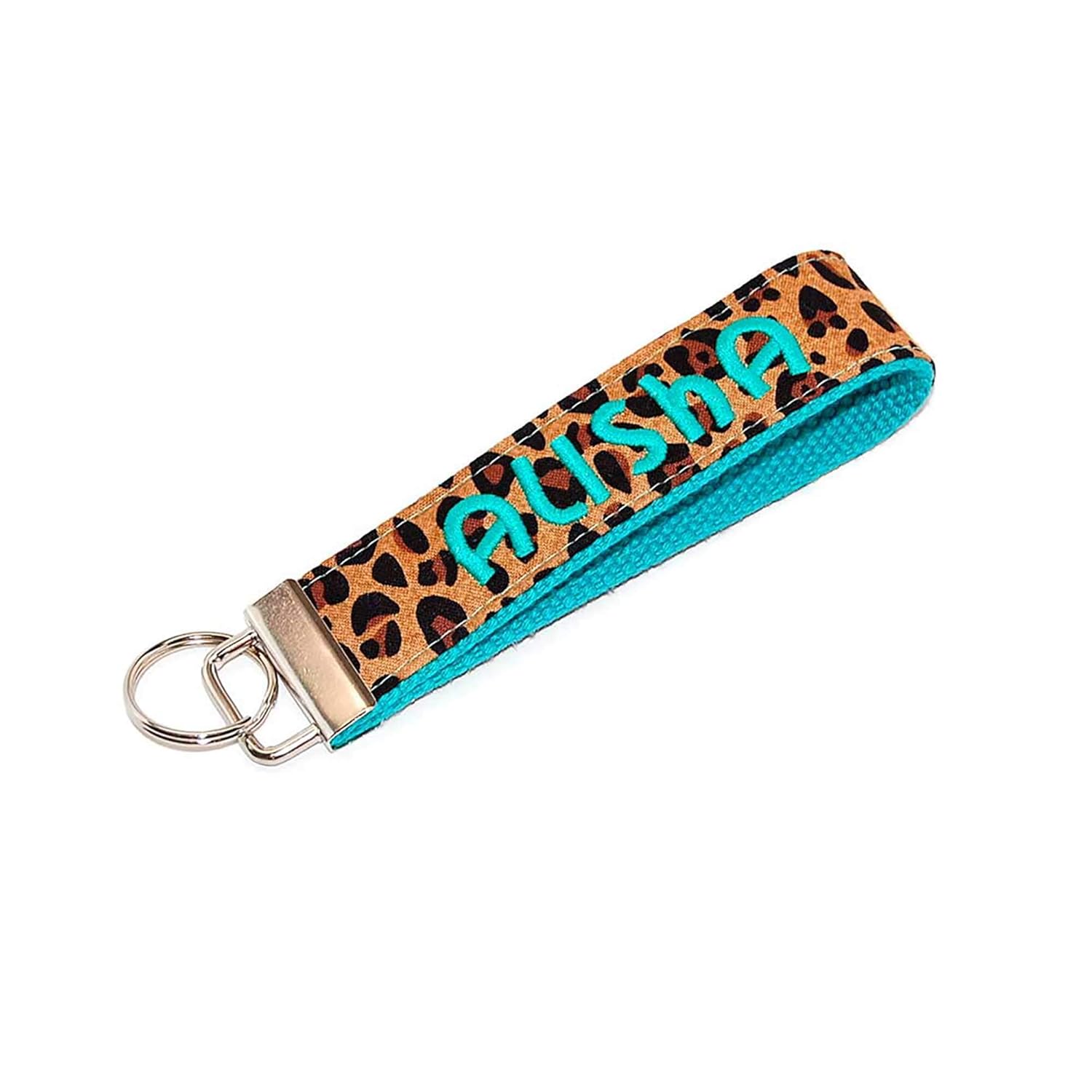 Amazon.com: Cheetah Keychain Personalized Key Fob with Your Choice of ...