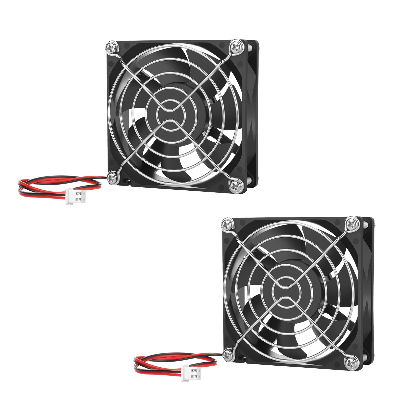 Mua 2-Pack 80mm x 25mm DC 12 Volt Fans 2-Pin Brushless Replacement ...