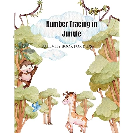 Mua Number Tracing in Jungle: Activity Book for Kids: Tracing Numbers ...
