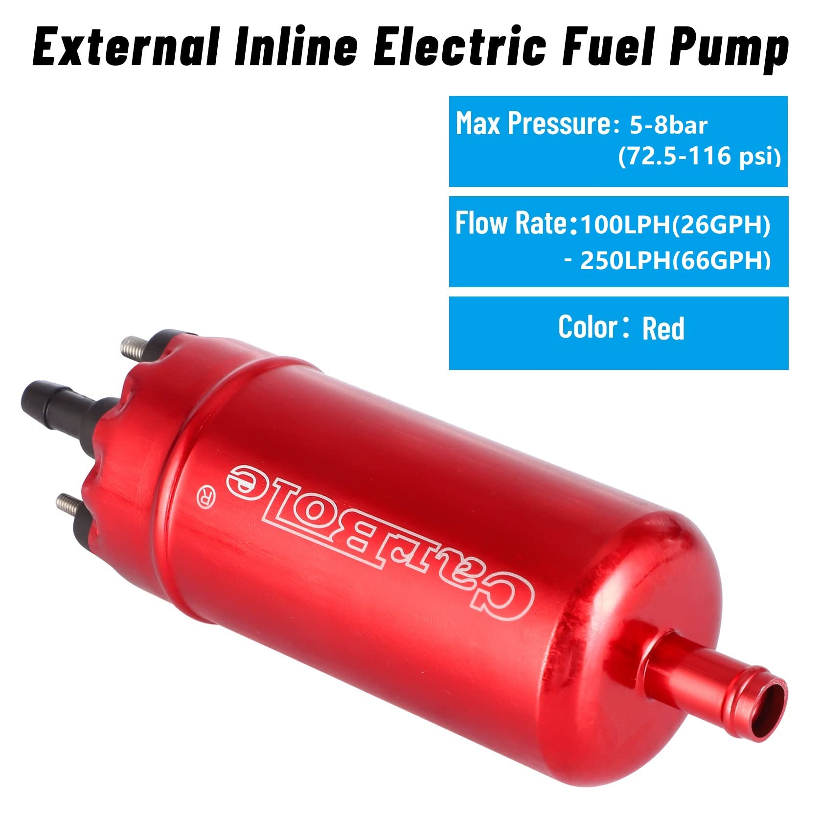 Mua CarBole External In Line Fuel Pump: 116 PSI High Pressure Unversal ...