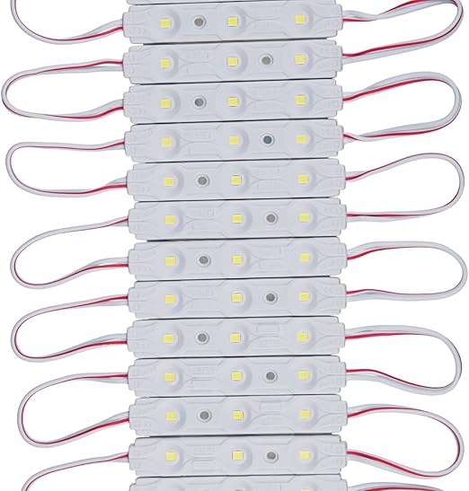 Amazon.com: 200pcs Daylight White 6500K Injection 0.72W 12 Volt DC LED ...