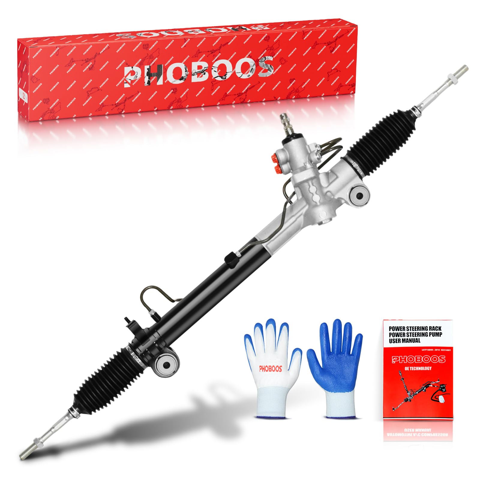PHOBOOS Hydraulic Power Steering Rack and Pinion Assembly Compatible ...