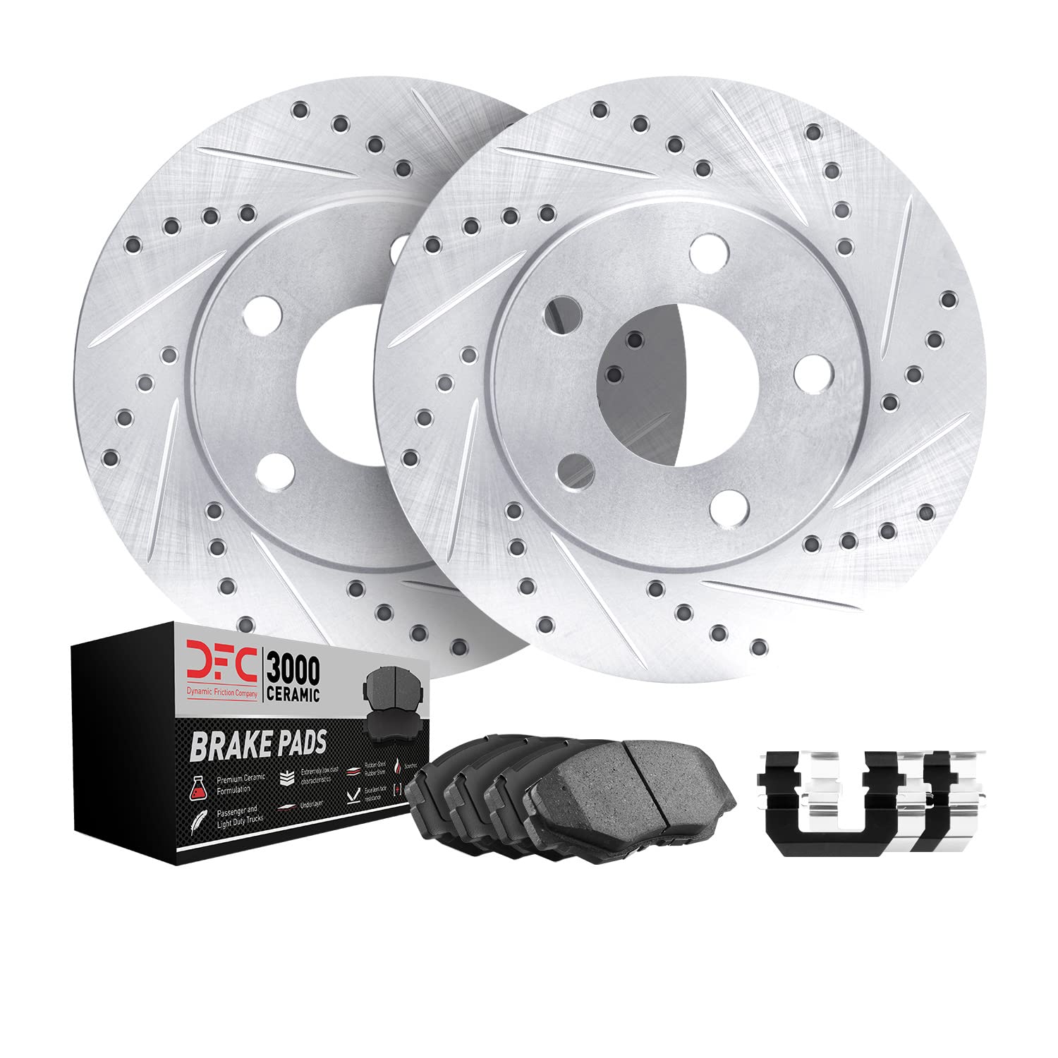 Dynamic Friction Company Front Brakes and Rotors| Hardware Included ...