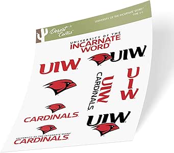 Amazon.com: University of The Incarnate Word UIW Cardinals NCAA Sticker ...