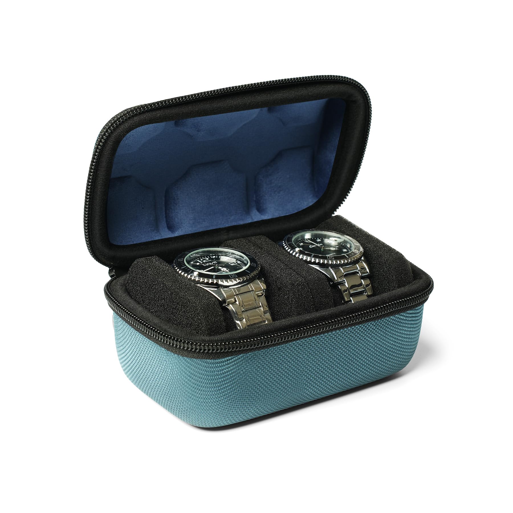SAFEBUDDY Watch travel case box for 2 watches, hard safe transfer case ...