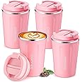 Amazon.com | Sieral 4 Pcs 13 oz Travel Coffee Mug Insulated Reusable Coffee Cups with Leakproof ...