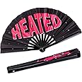 Amazon.com: Qyeahkj Large Folding Concert Rave Hand Fan, Heated ...