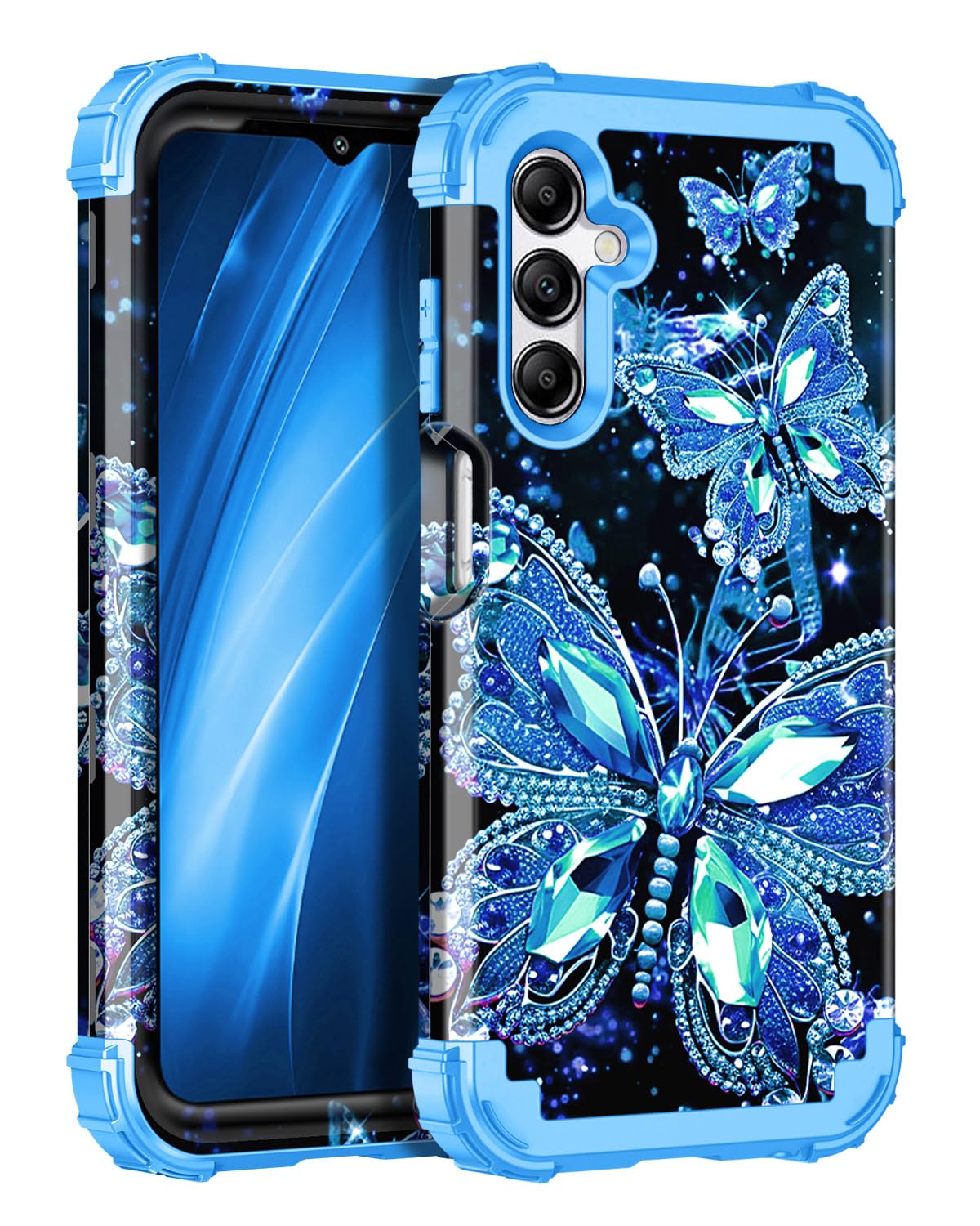 Miqala for Galaxy A16 5G Case,Glow in The Dark Three Layer Heavy Duty ...