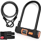 Amazon.com: Rhino USA Bike Lock Set - Heavy Duty Anti Theft U Lock, 4FT ...